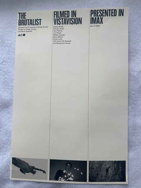 THE BRUTALIST - 16"x24" Original Movie Poster MINT Adrian Brody IMAX ...