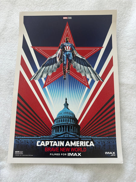 CAPTAIN AMERICA BRAVE NEW WORLD 13"x19" Original Movie Poster IMAX AMC ...