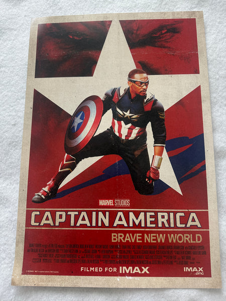CAPTAIN AMERICA BRAVE NEW WORLD 13"x19" Original Movie Poster IMAX AMC ...