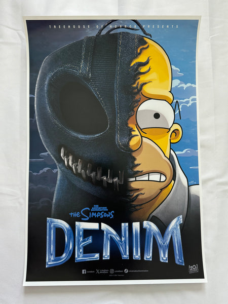 THE SIMPSONS - 12"x18" Original Promo TV Poster SDCC 2024 MINT DENIM ...