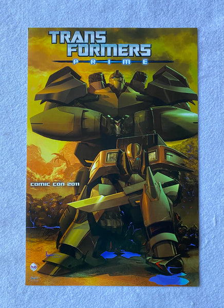 TRANSFORMERS PRIME - 11"x16.5" Original Promo Poster SDCC 2011 Hasbro ...
