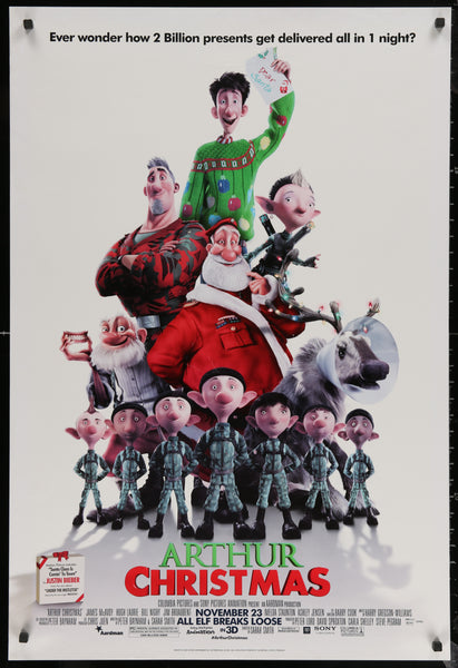 Arthur Christmas - 27"X40" Original Movie Poster One Sheet 2011 Final ...