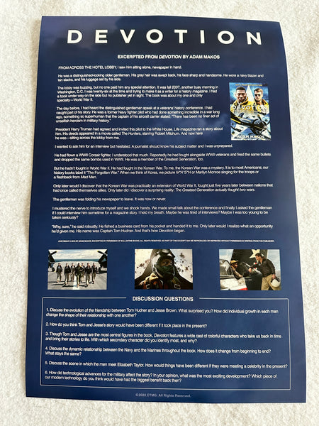 DEVOTION - 11"X17" D/S Original Promo Movie Poster 2022 MINT Jonathan ...